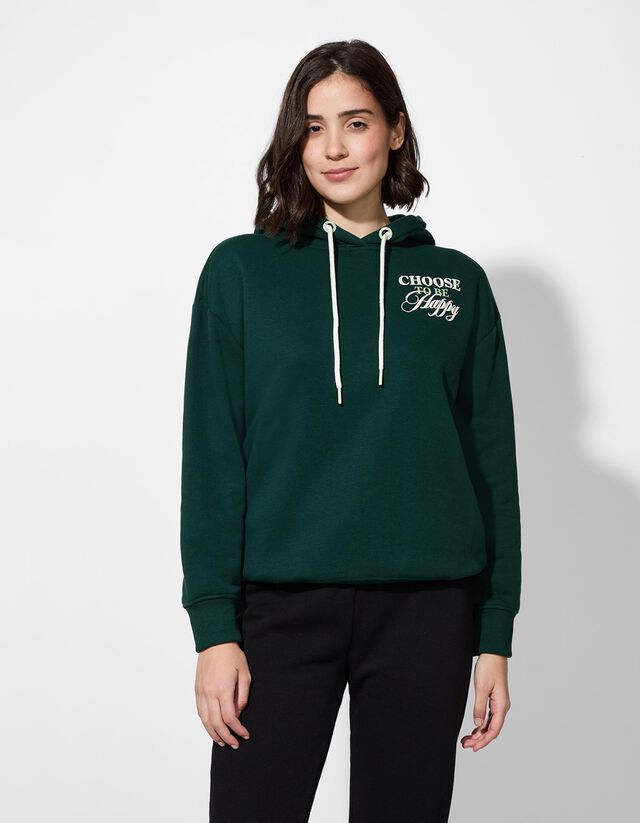 Hoodie - Kapuze - grün - Takko Fashion
