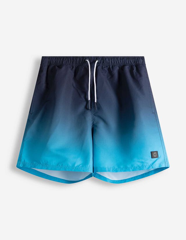Short de bain - Unicolore - Bleu foncé - Takko Fashion