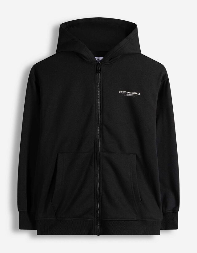 Sweatjacke - Fleece - schwarz - Takko Fashion