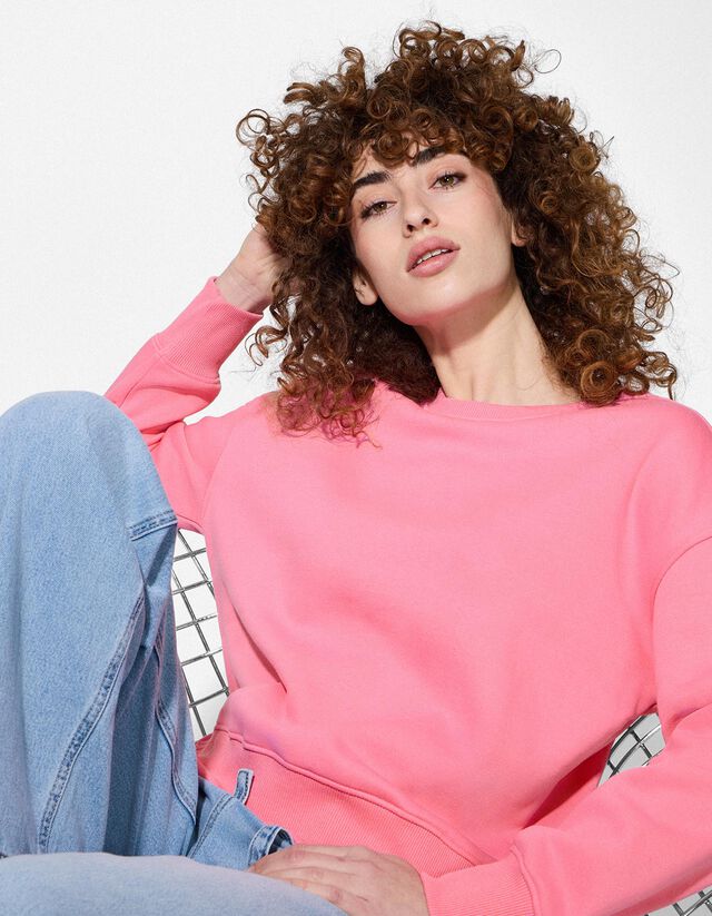 Sweatshirt - Oversized Fit - Pink - Takko Fashion