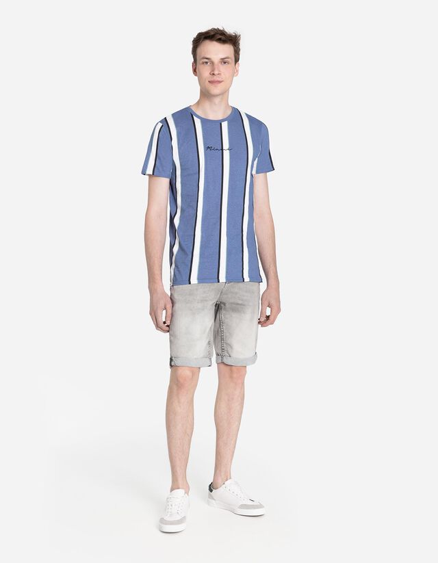 Denim short - Sweatdenim - grijs - Takko Fashion