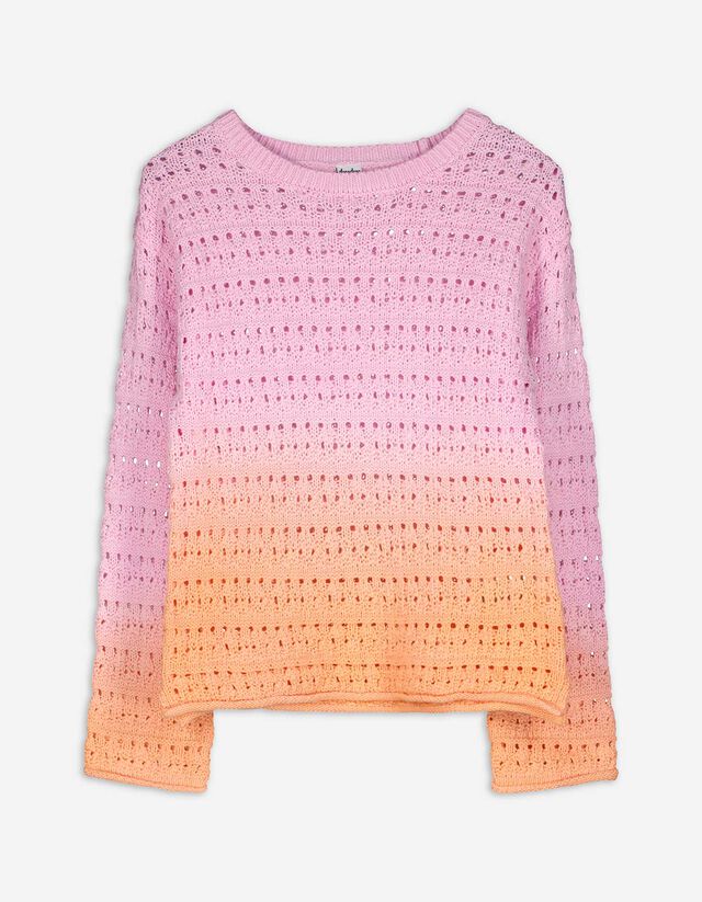 Pullover en tricot - Nuances de couleur - rose - Takko Fashion
