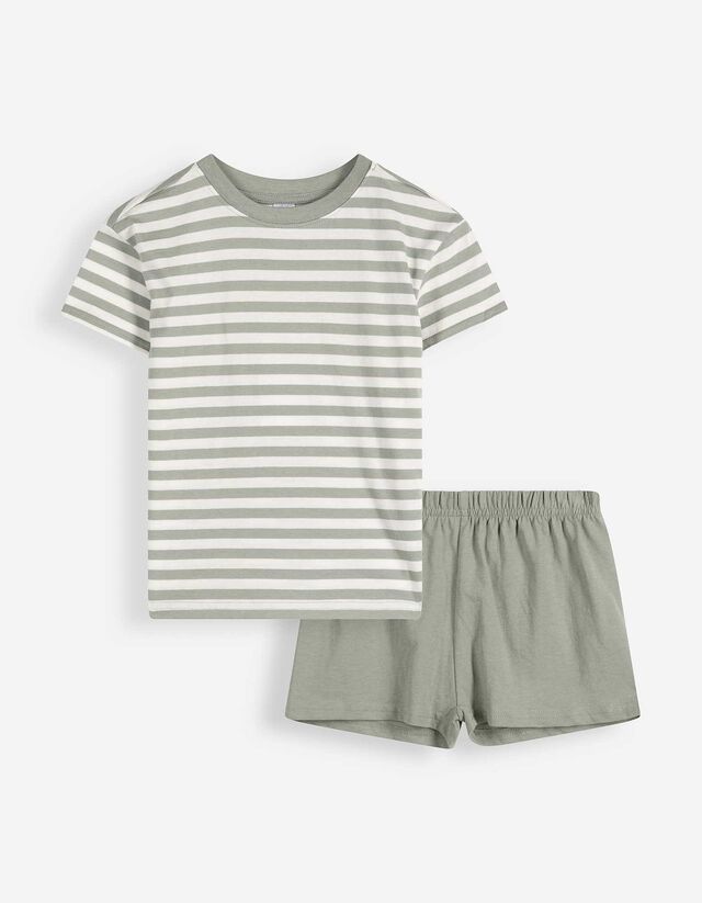 Pyžamový set mikiny a kalhot - Proužky - bílá - Takko Fashion