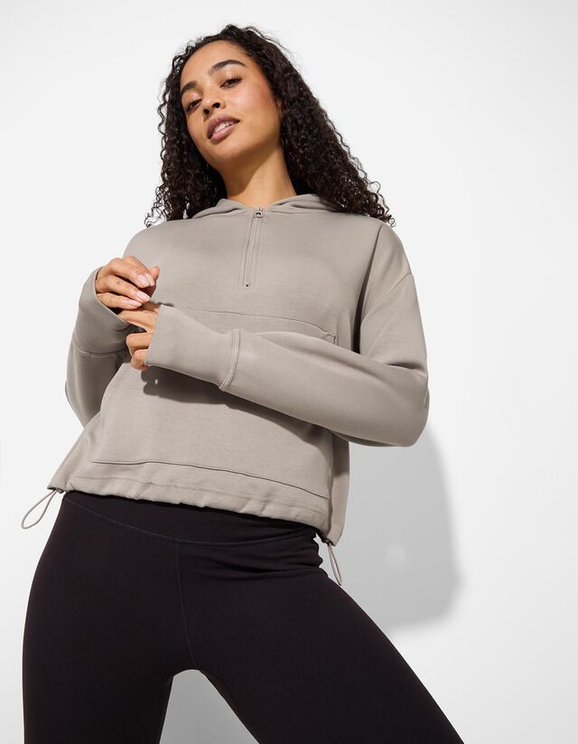 Hoodie - Atmungsaktiv - beige - Takko Fashion