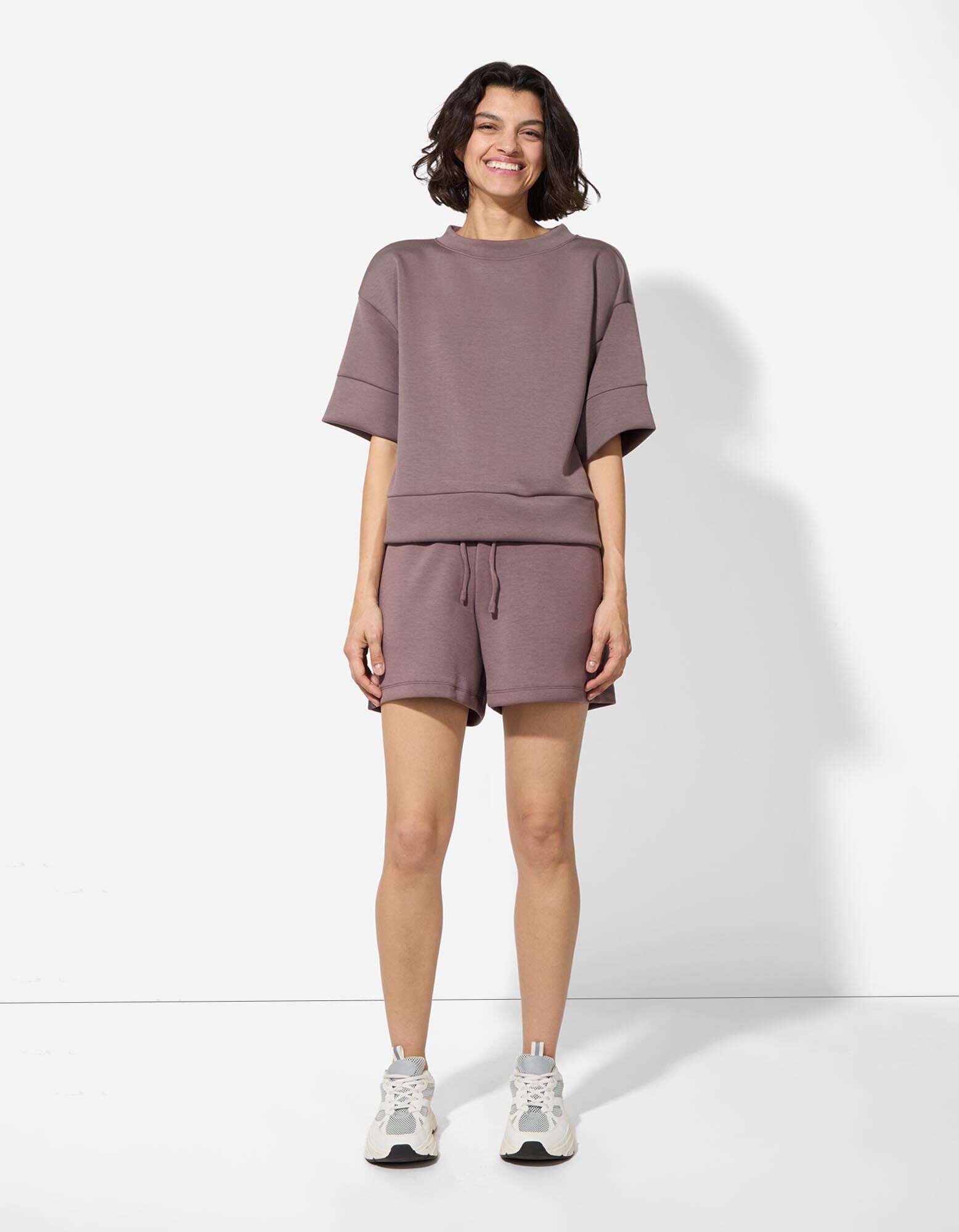 Short - Effen - bruin - Takko Fashion