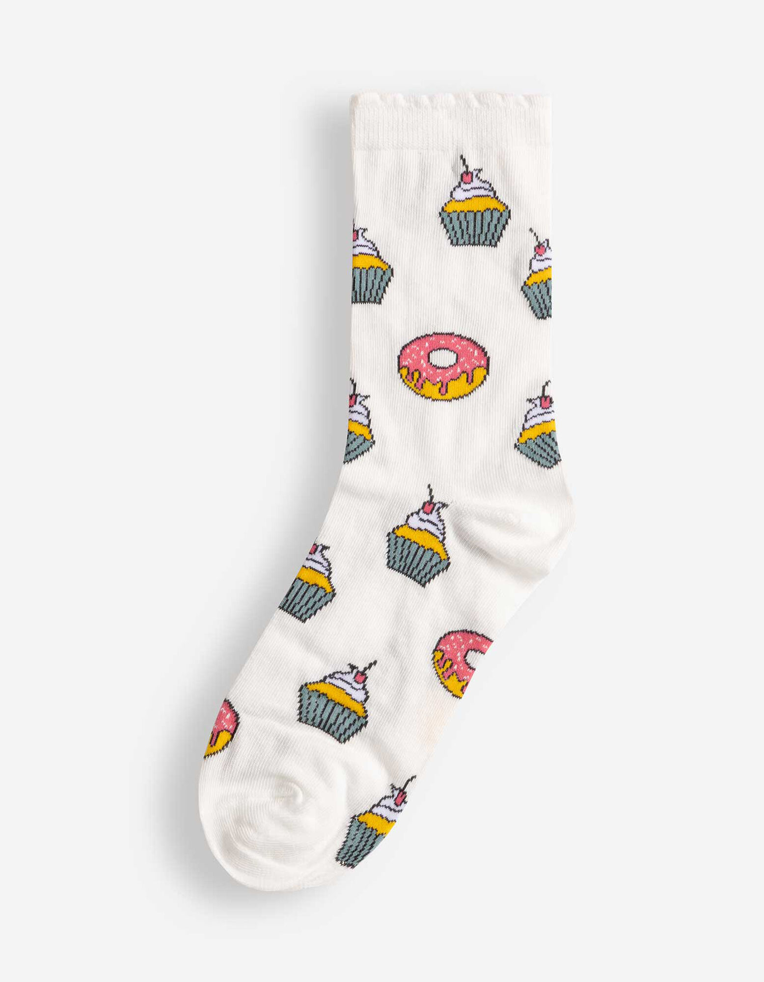 Socken - Allover-Muster - weiß - Takko Fashion