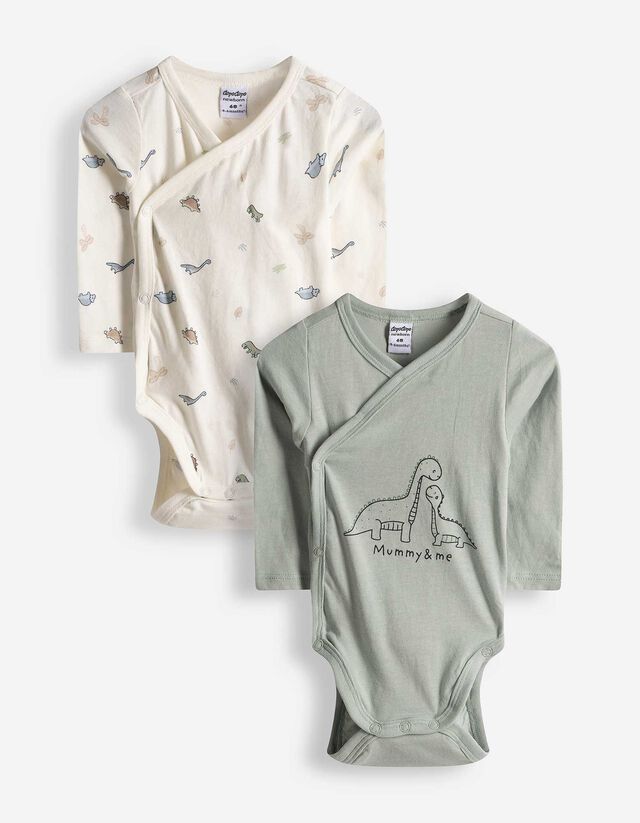 Body s dlouhým rukávem - balení po 2 kusech - Takko Fashion