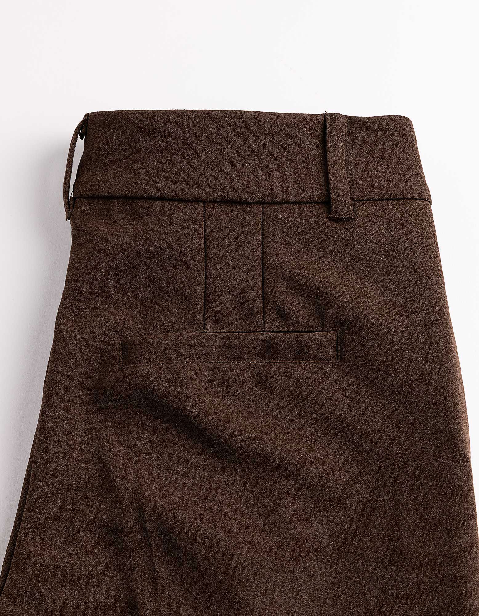 Pantaloni - Slim Fit - Maro inchis - Takko Fashion