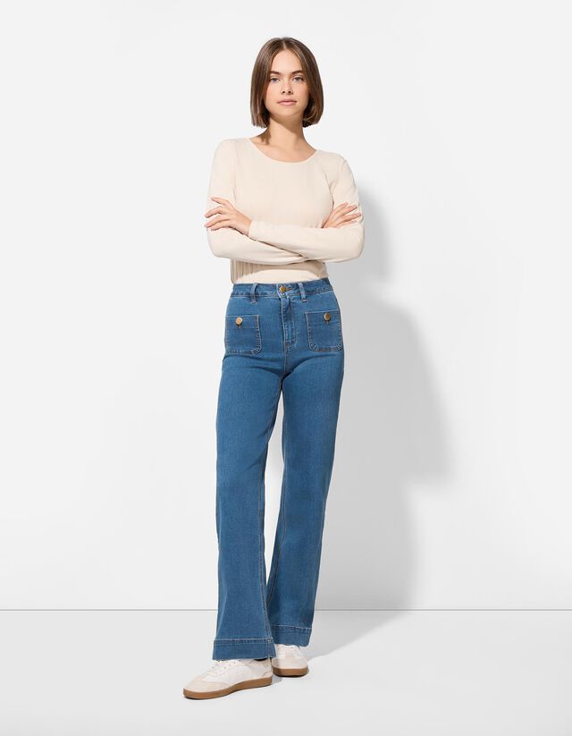 Jeans - High Waist - blau - Takko Fashion