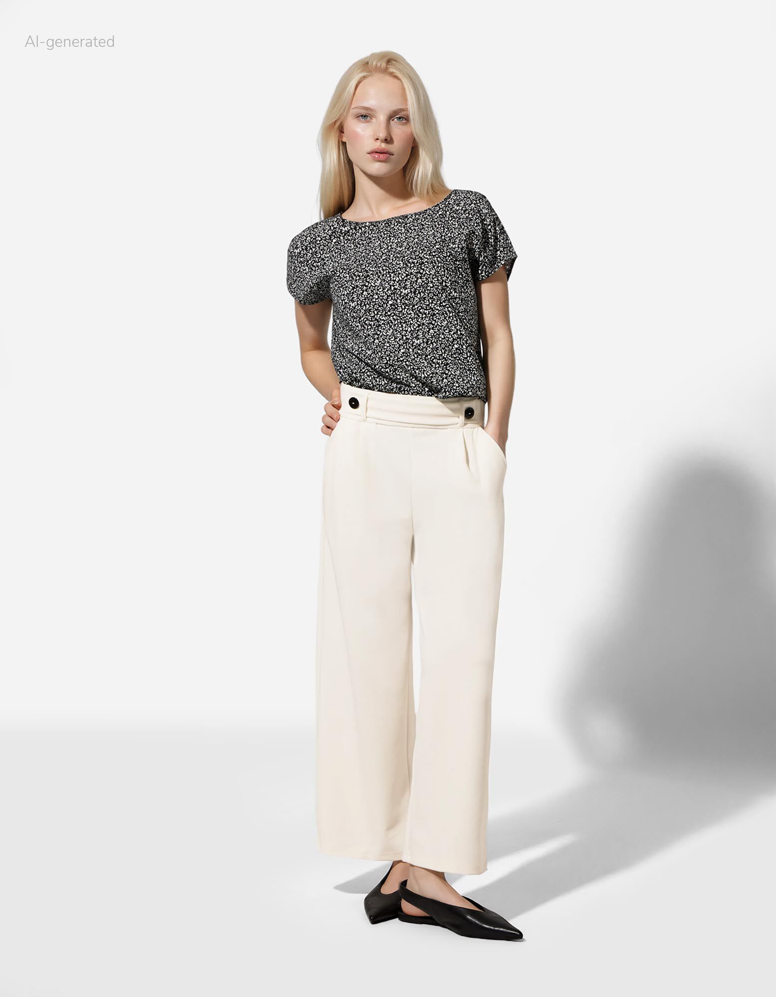 Hose - Elastischer Verschluss - weiß - Takko Fashion