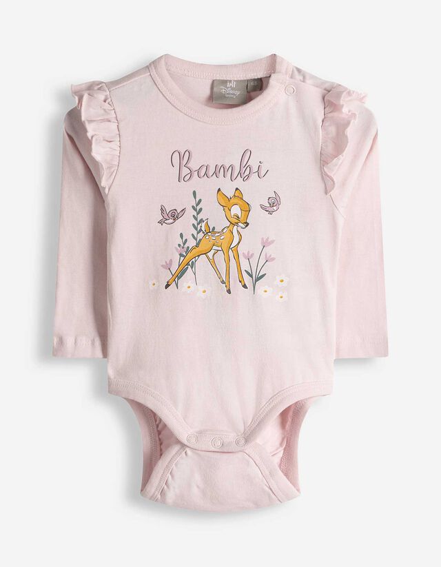 Bodi dugih rukava - Bambi - roze - Takko Fashion